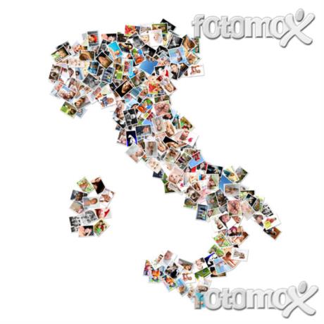 Foto Collage Italia stampati su Tela canvas pittorica - Collage di foto ...